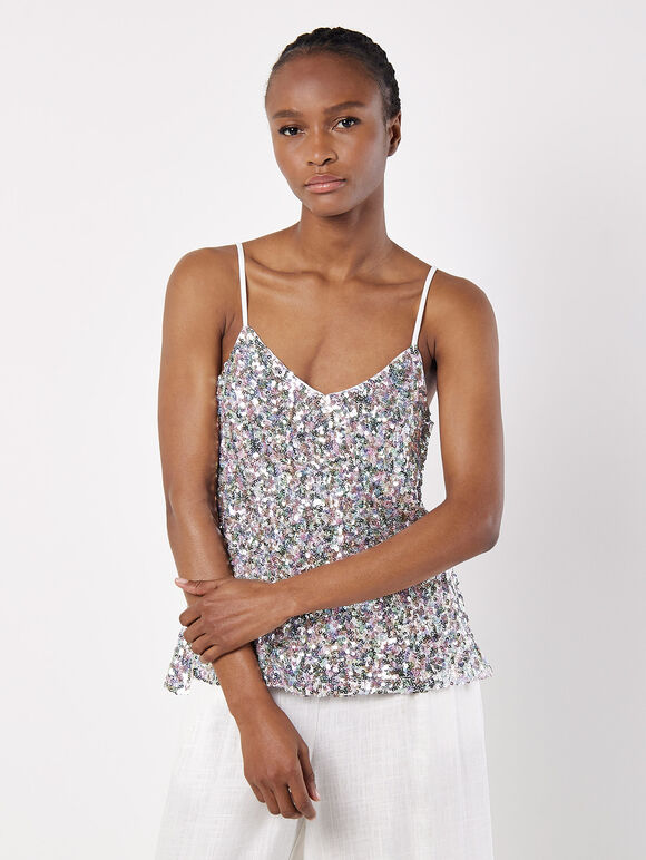 Sequin Embellished Camisole Top