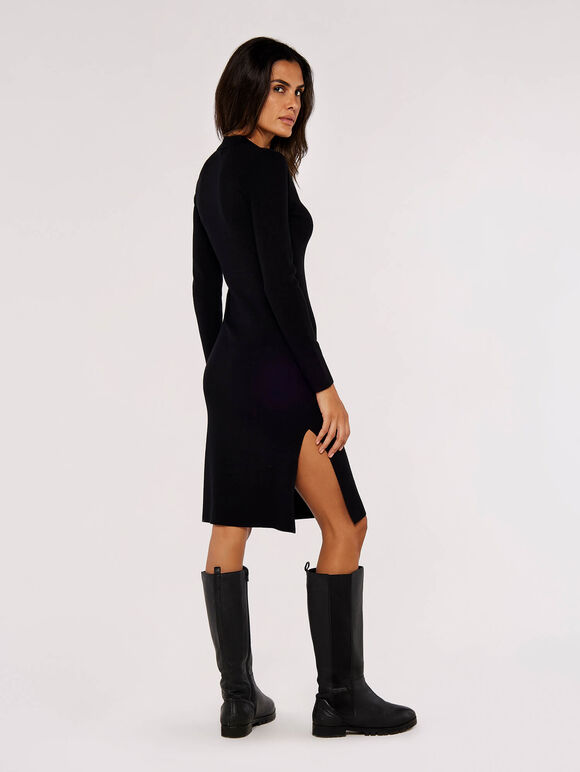 Knitted Split Mini Dress