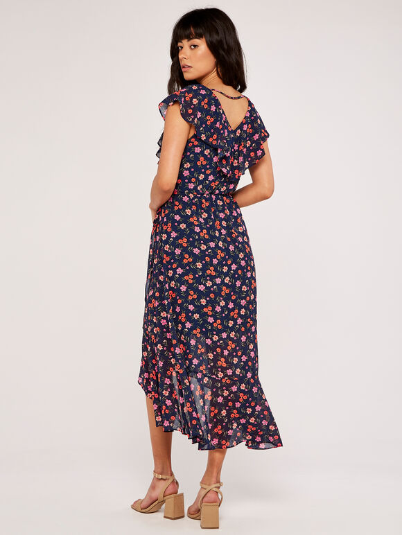 Floral Ruffle Midi Dress | Apricot Clothing