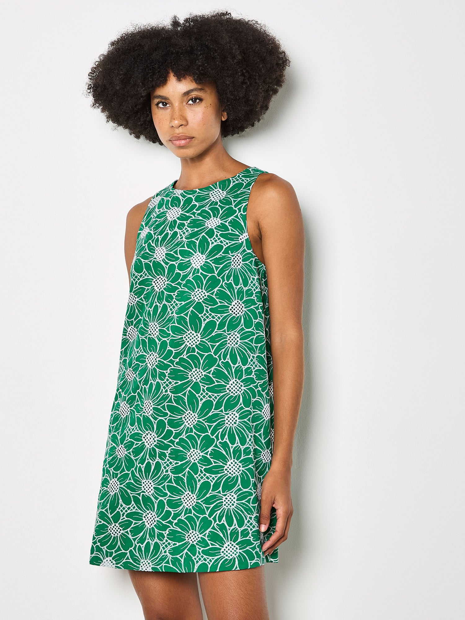 Floral Embroidered Cotton Mini Dress | Apricot Clothing