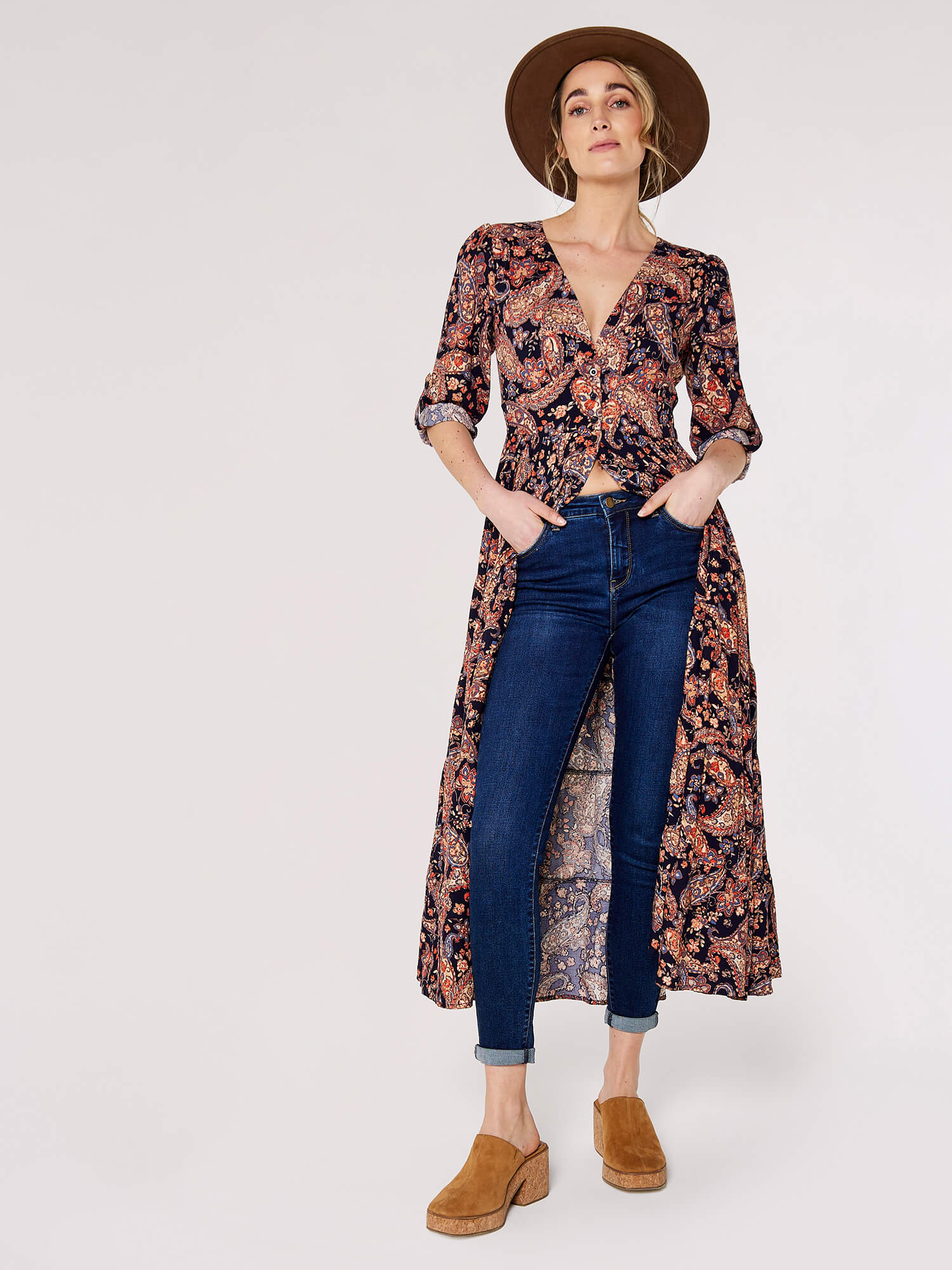 Paisley Tiered Midi Dress | Apricot Clothing